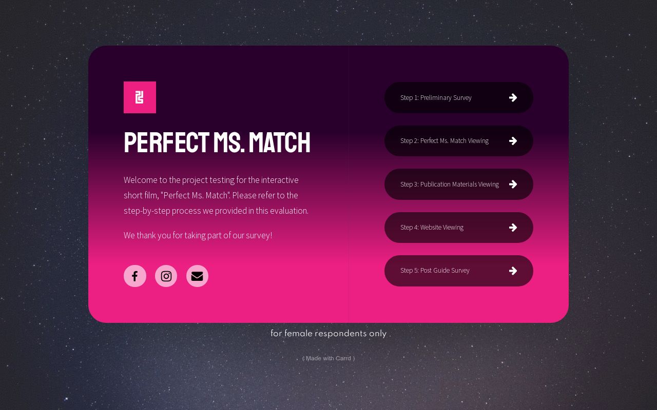 Perfect Ms. Match (Female)